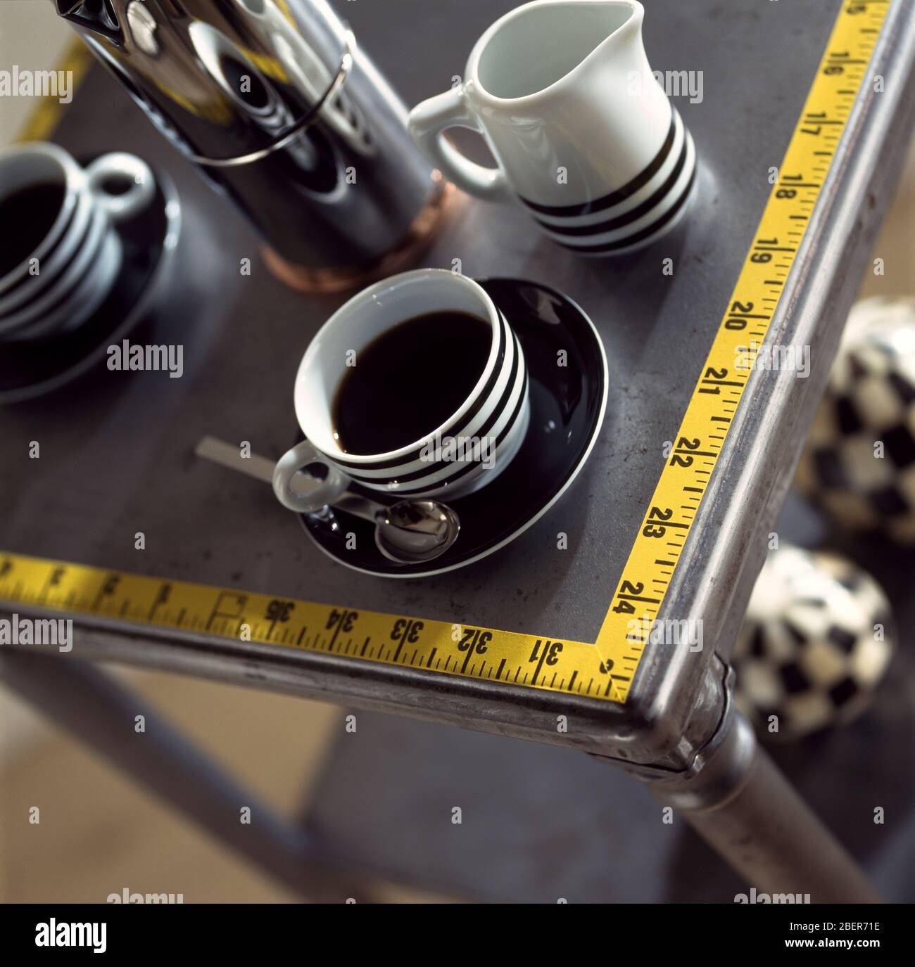 Edge of table trimmed with old rule Stock Photo - Alamy