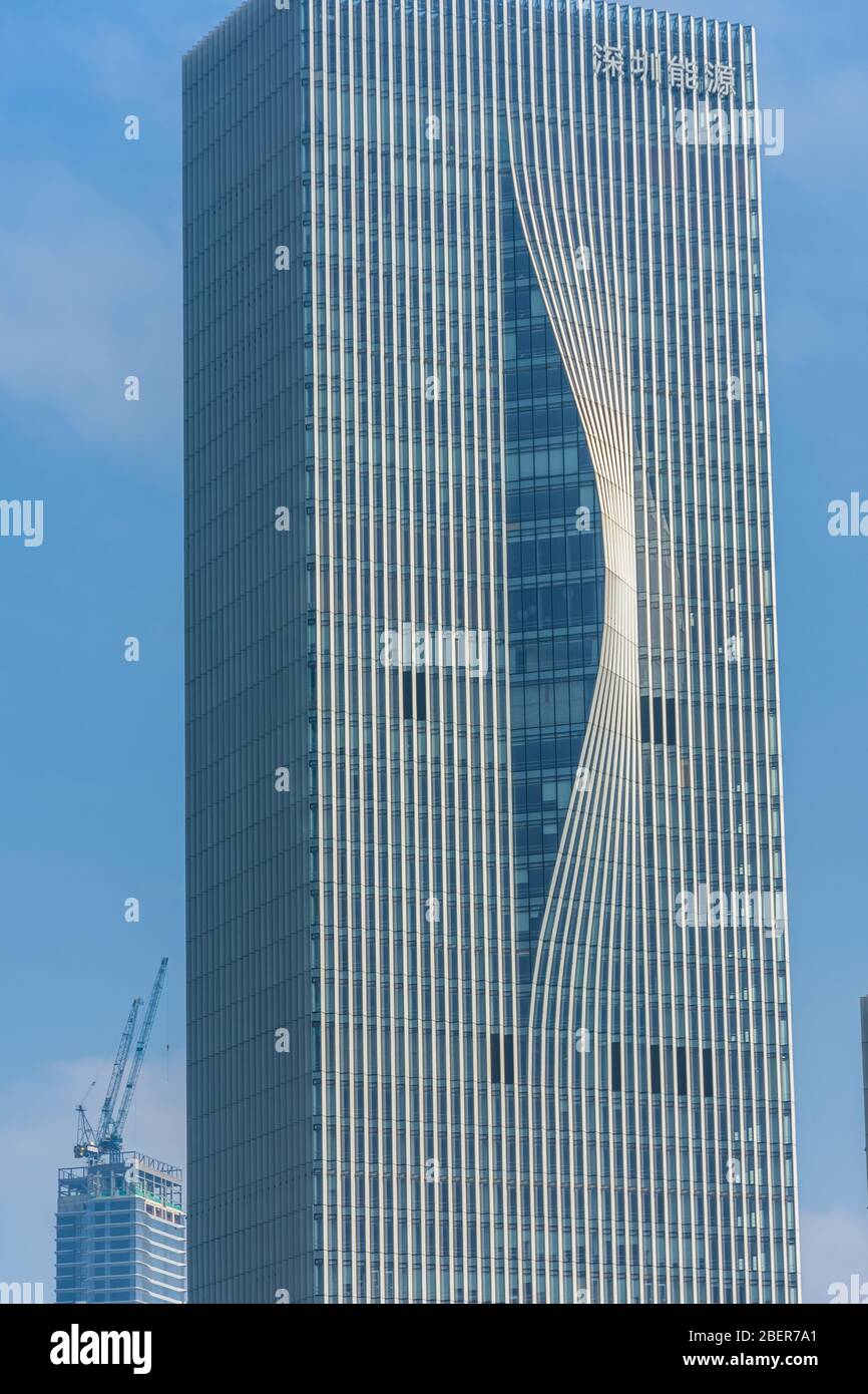 SHENZHEN, CHINA, 02 JANUARY 2020: The twisted skyscraper of Shenzhen ...