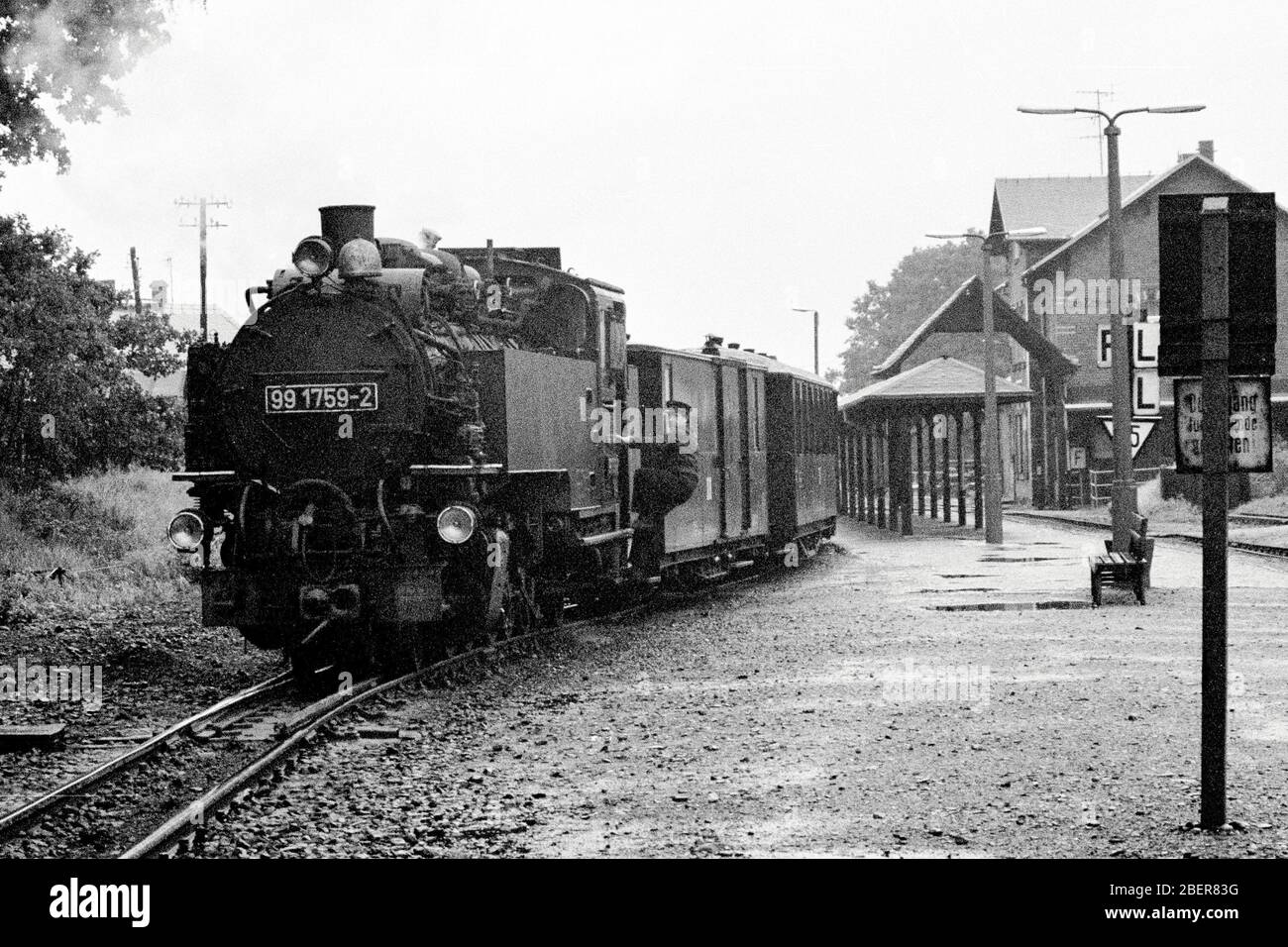 A steam train on the Zittau narrow gauge railway in 1990 Stock Photo ...