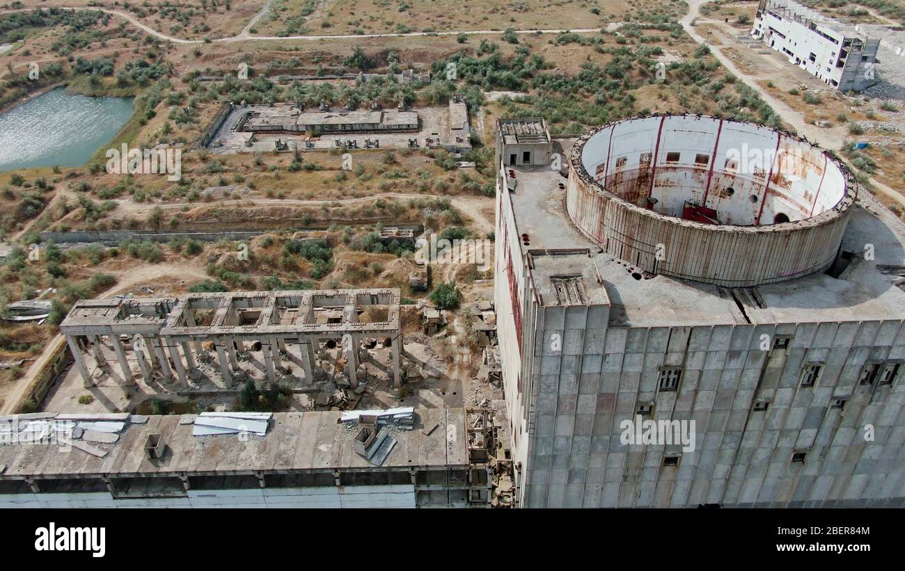 the construction of an abandoned complex of buildings of the nuclear ...