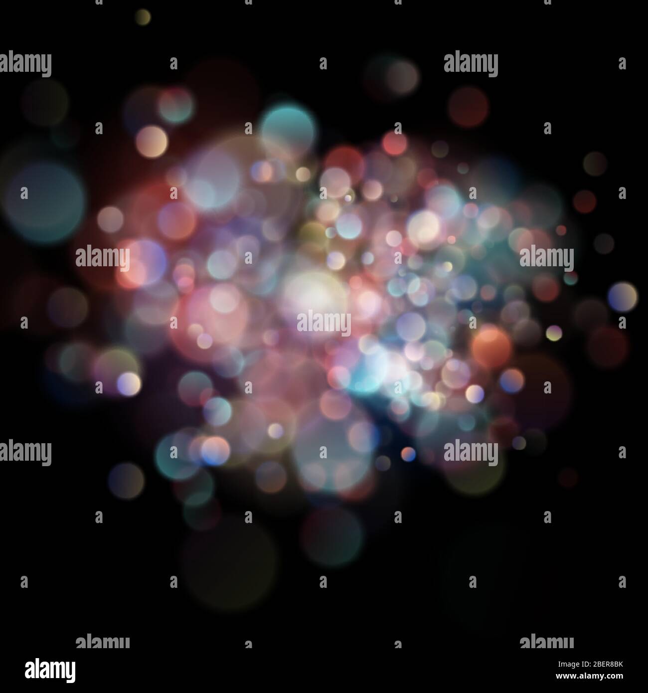 Abstract defocused circular color bokeh on dark background. EPS 10 ...