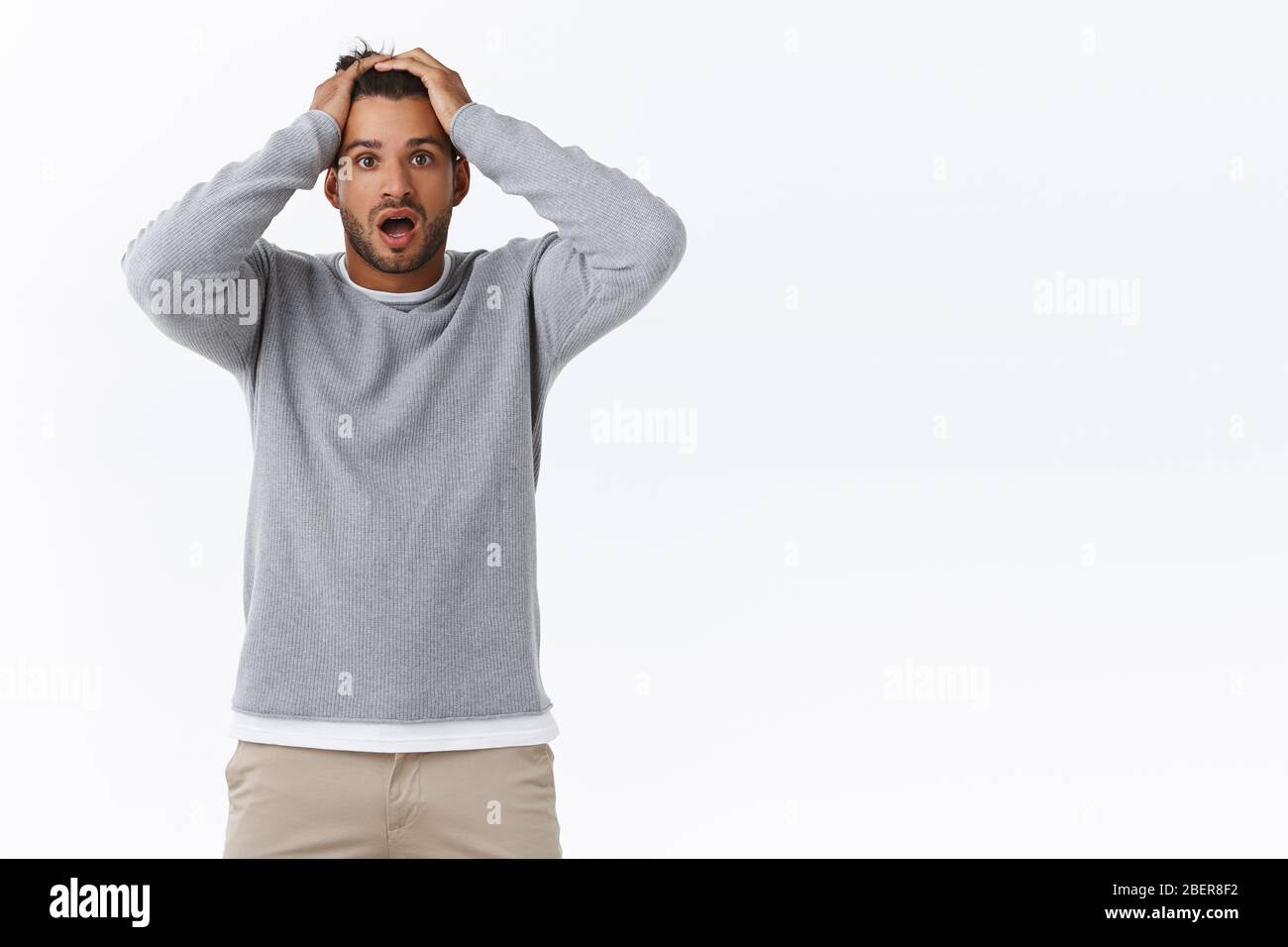 Missed opportunity, failure concept. Upset let down handsome guy facing ...