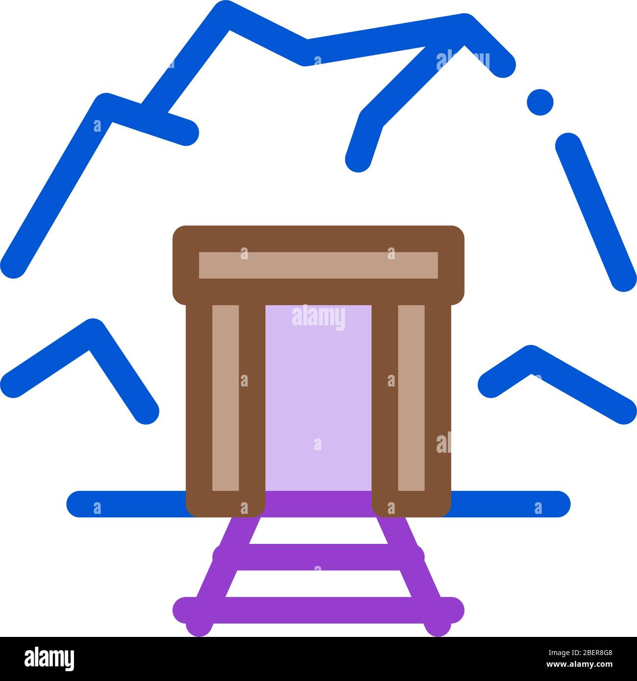 mine entrance icon vector outline illustration Stock Vector Image & Art ...