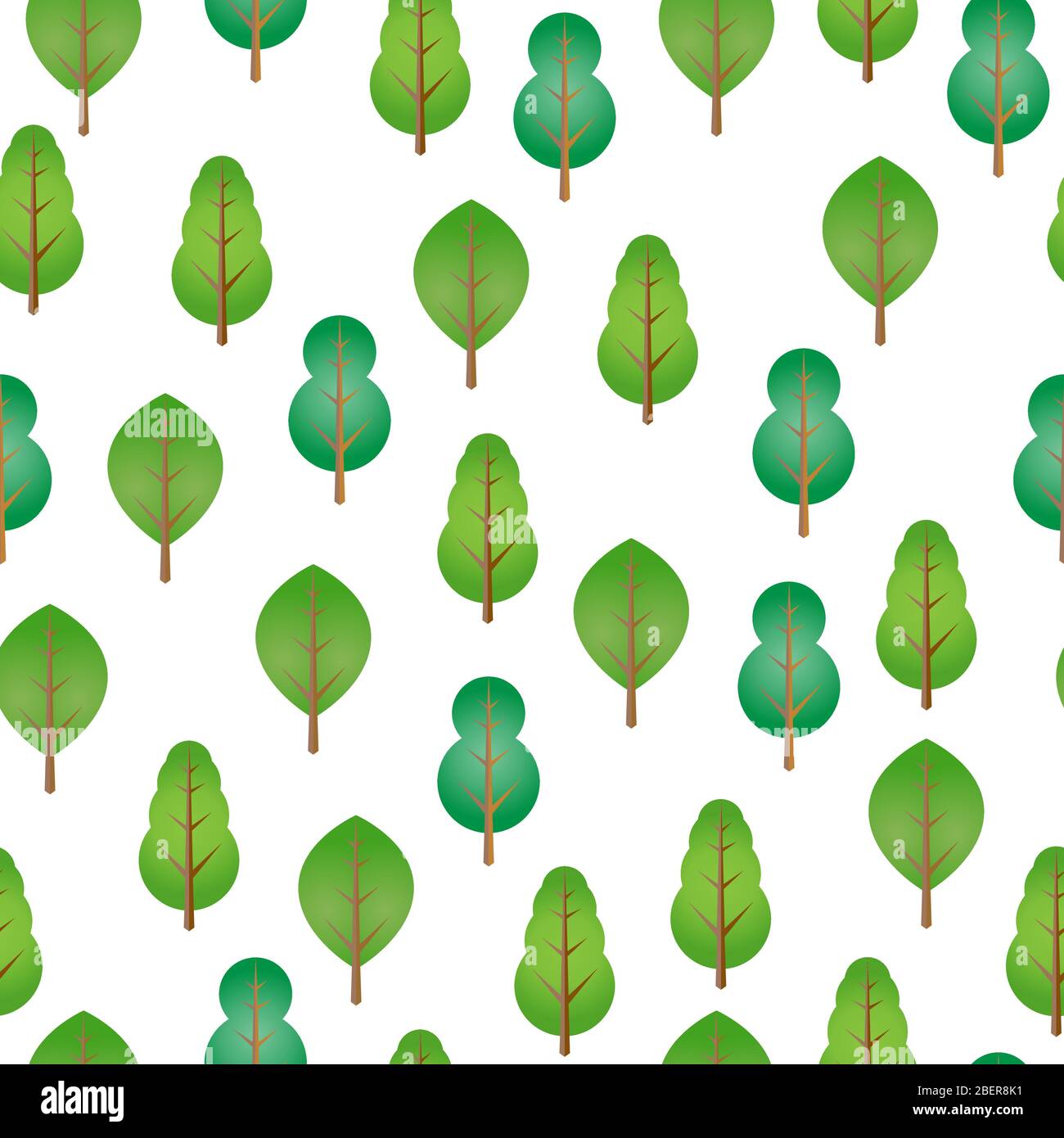 Seamless pattern from green trees. Ecological concept and environment ...