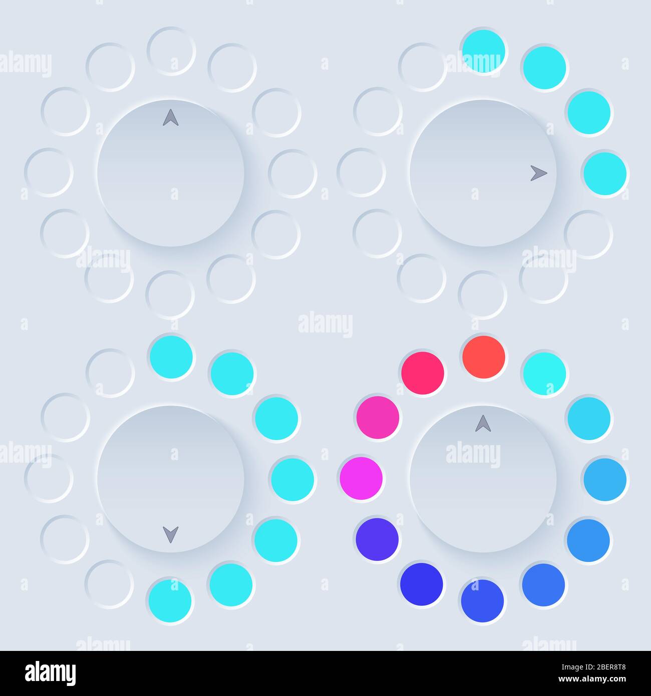 Newmorphic UI circle light set Stock Vector Image & Art - Alamy