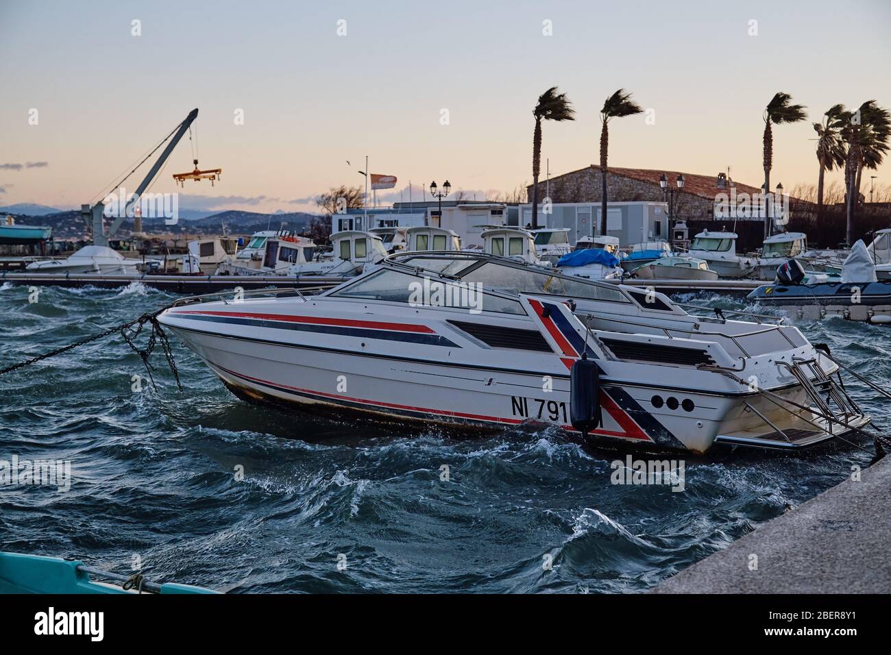 French port in the morning light Stock Photo - Alamy