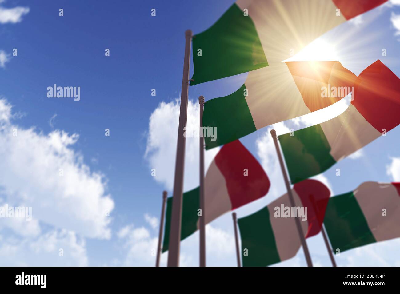 Italian flag waving against backdrop hi-res stock photography and ...