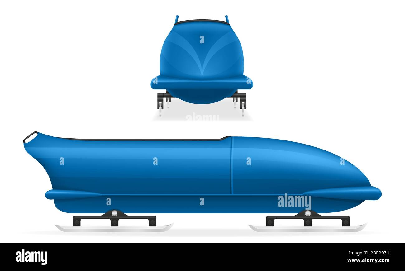bobsleigh sled winter sport olympic games vector illustration isolated ...