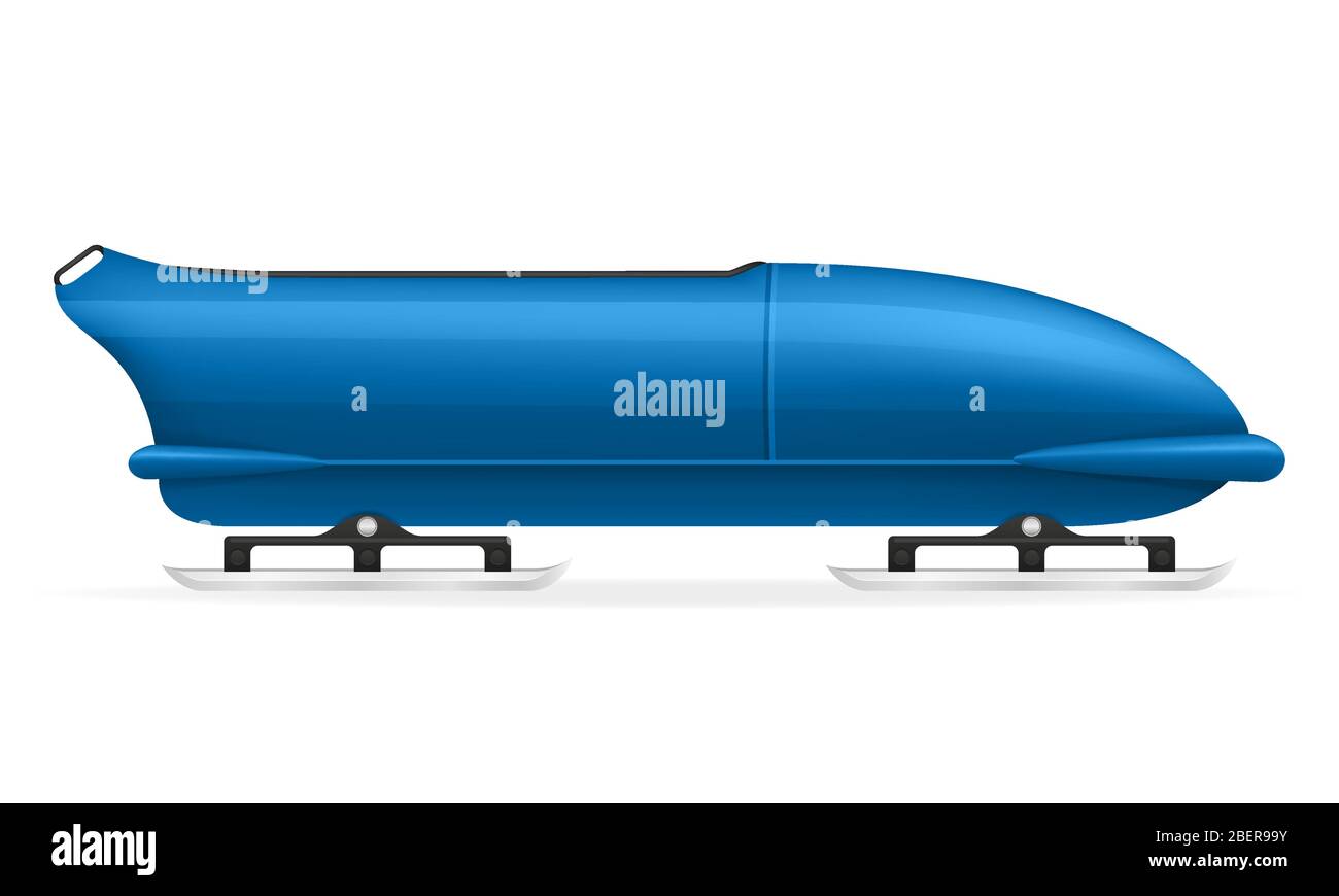 bobsleigh sled winter sport olympic games vector illustration isolated ...