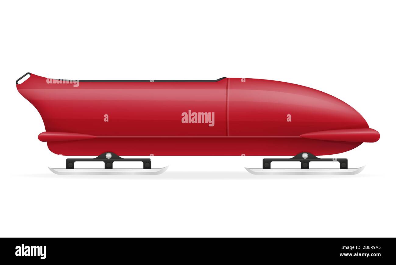 bobsleigh sled winter sport olympic games vector illustration isolated ...