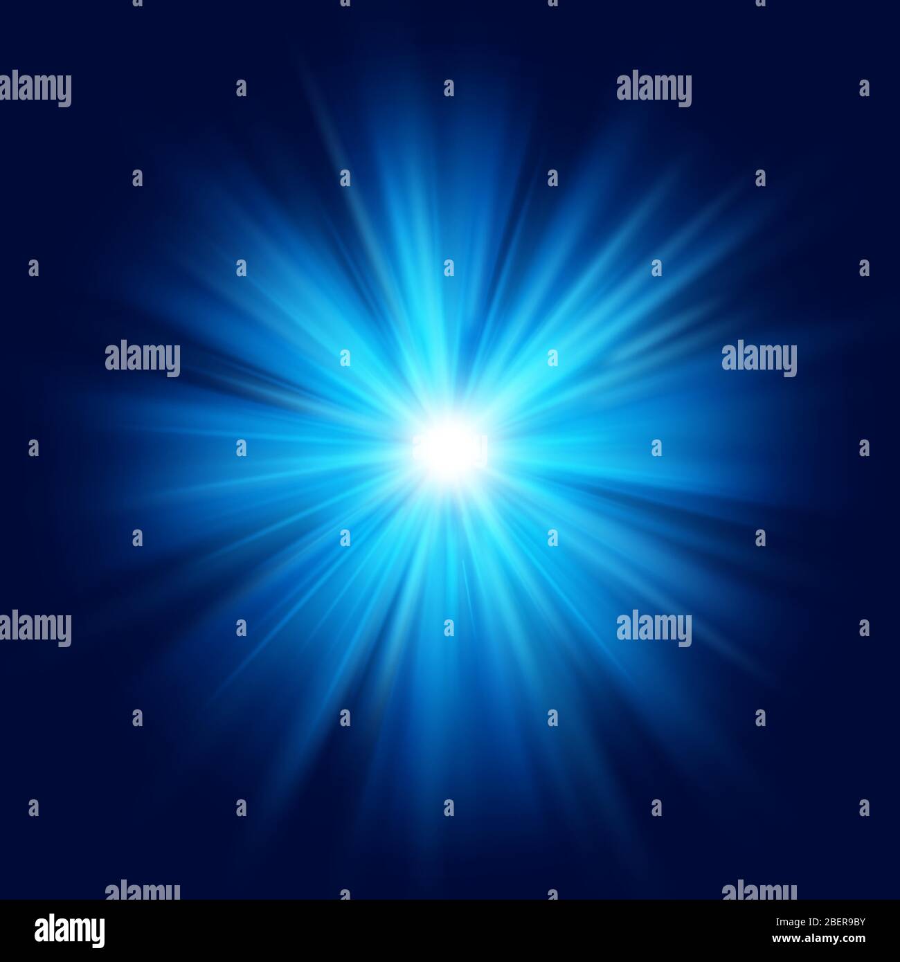 Deep blue glow star burst flare explosion transparent light effect. EPS ...