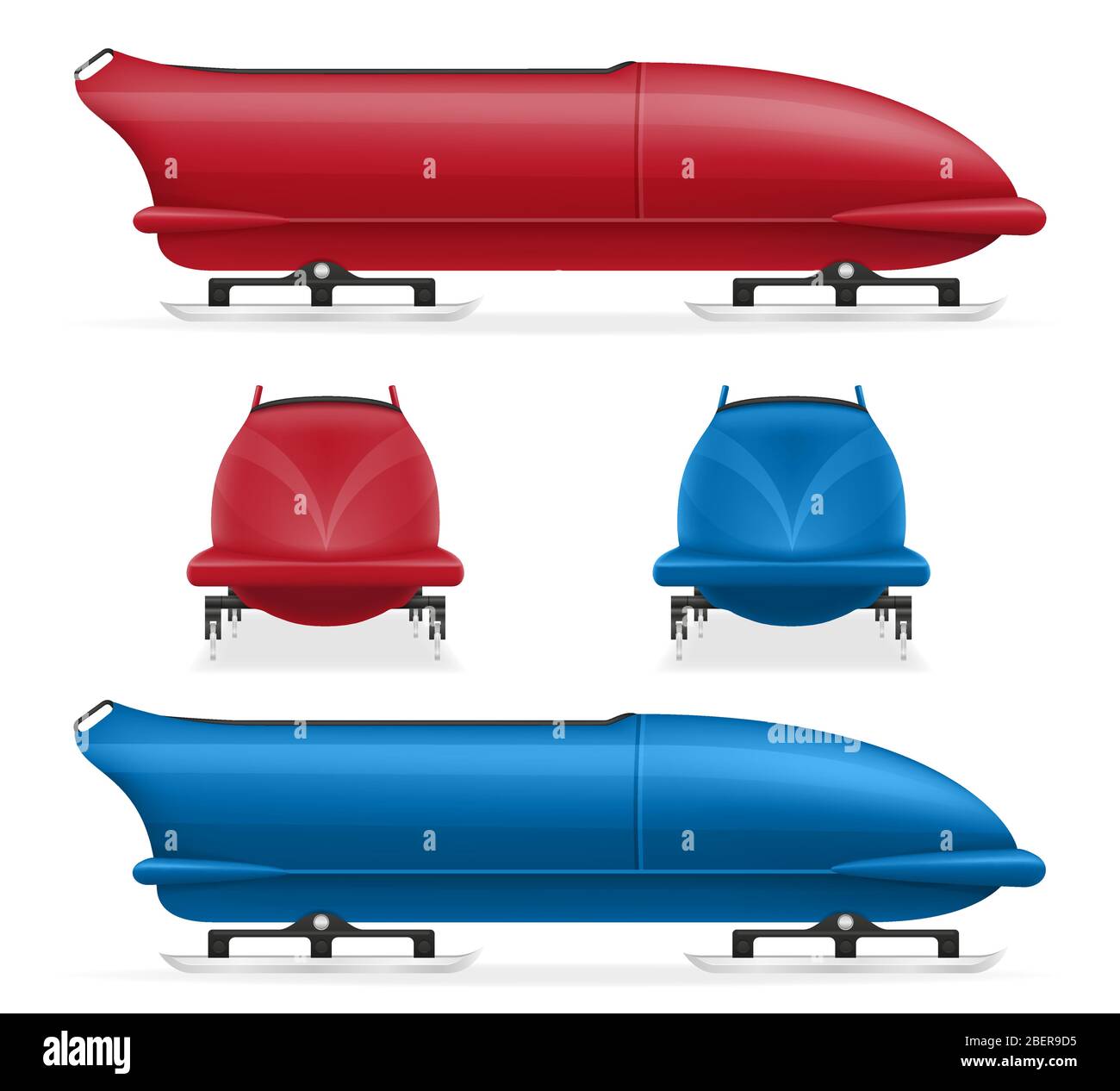 bobsleigh sled winter sport olympic games vector illustration isolated ...
