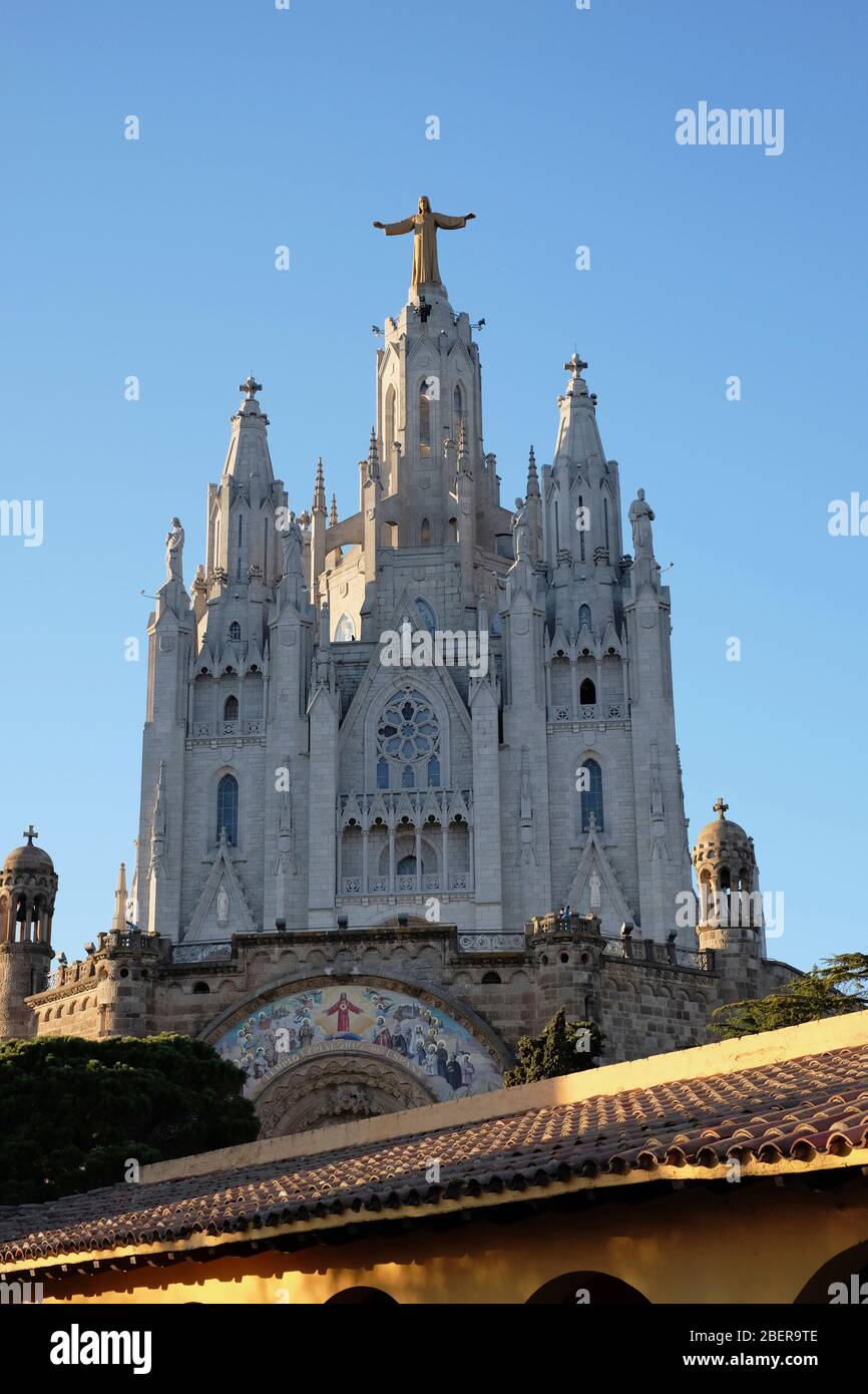 Spain, Catalonia, Barcelona, Temple Expiatori del Sagrat Cor Mount ...