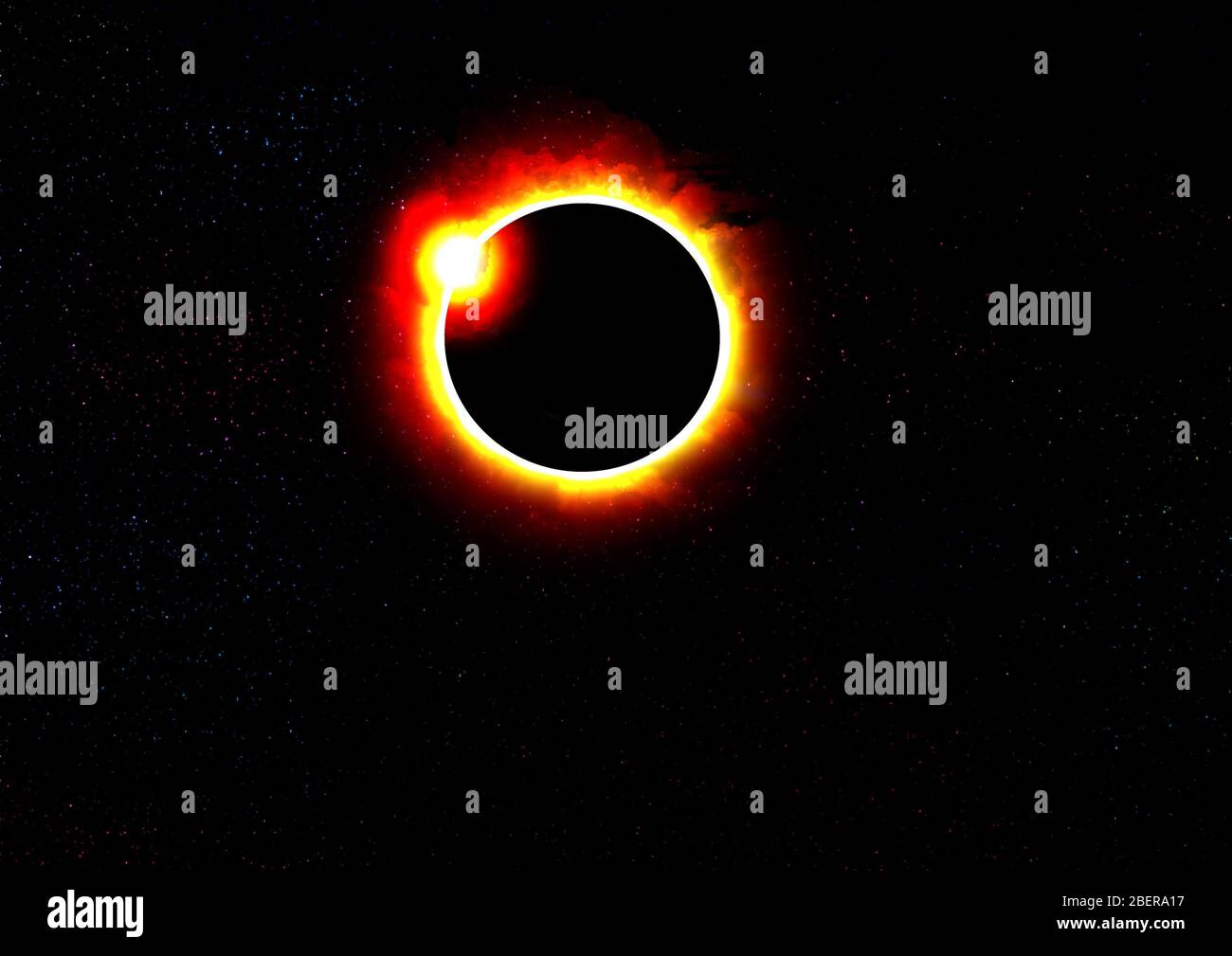 Solar Eclipse.illustration, energy, universe Stock Photo - Alamy