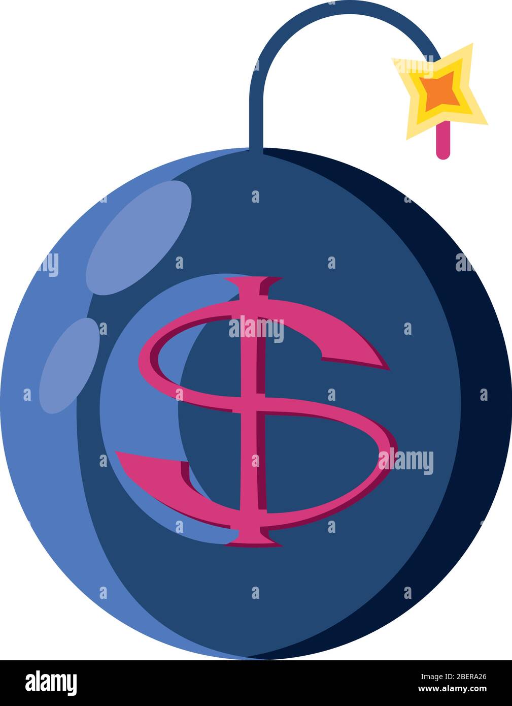 bomb with dollar symbol on white background vector illustration design ...