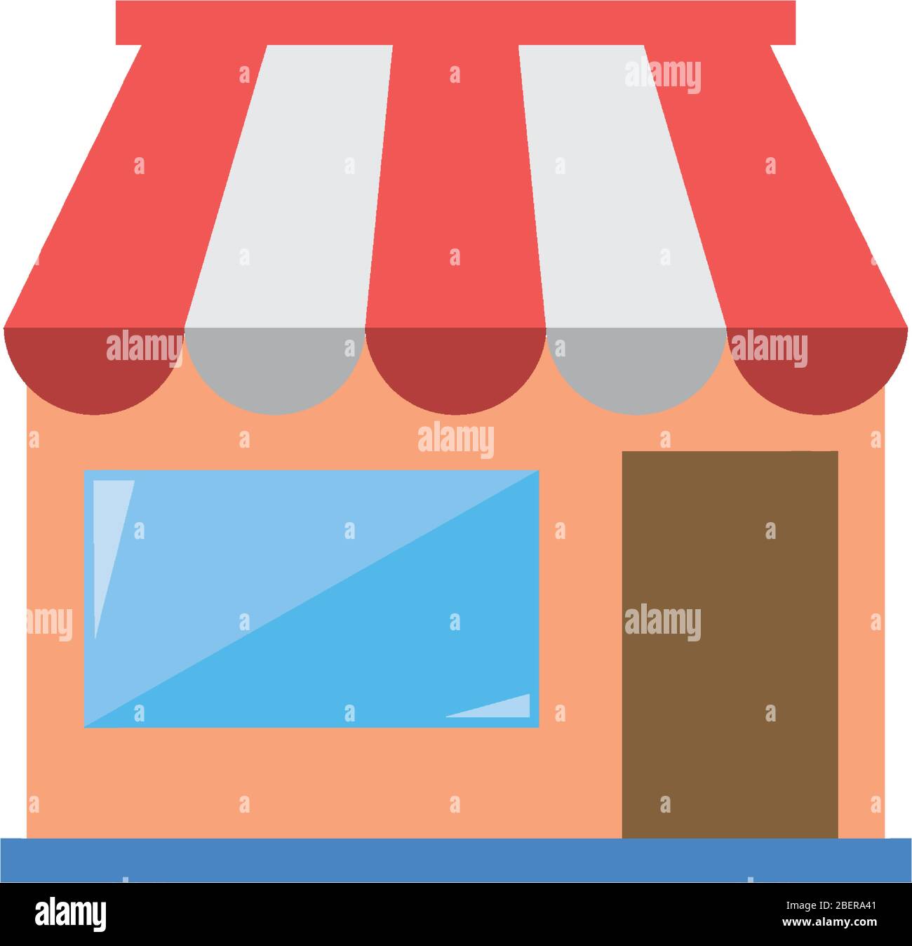 store facade market commercial isolated icon vector illustration Stock ...