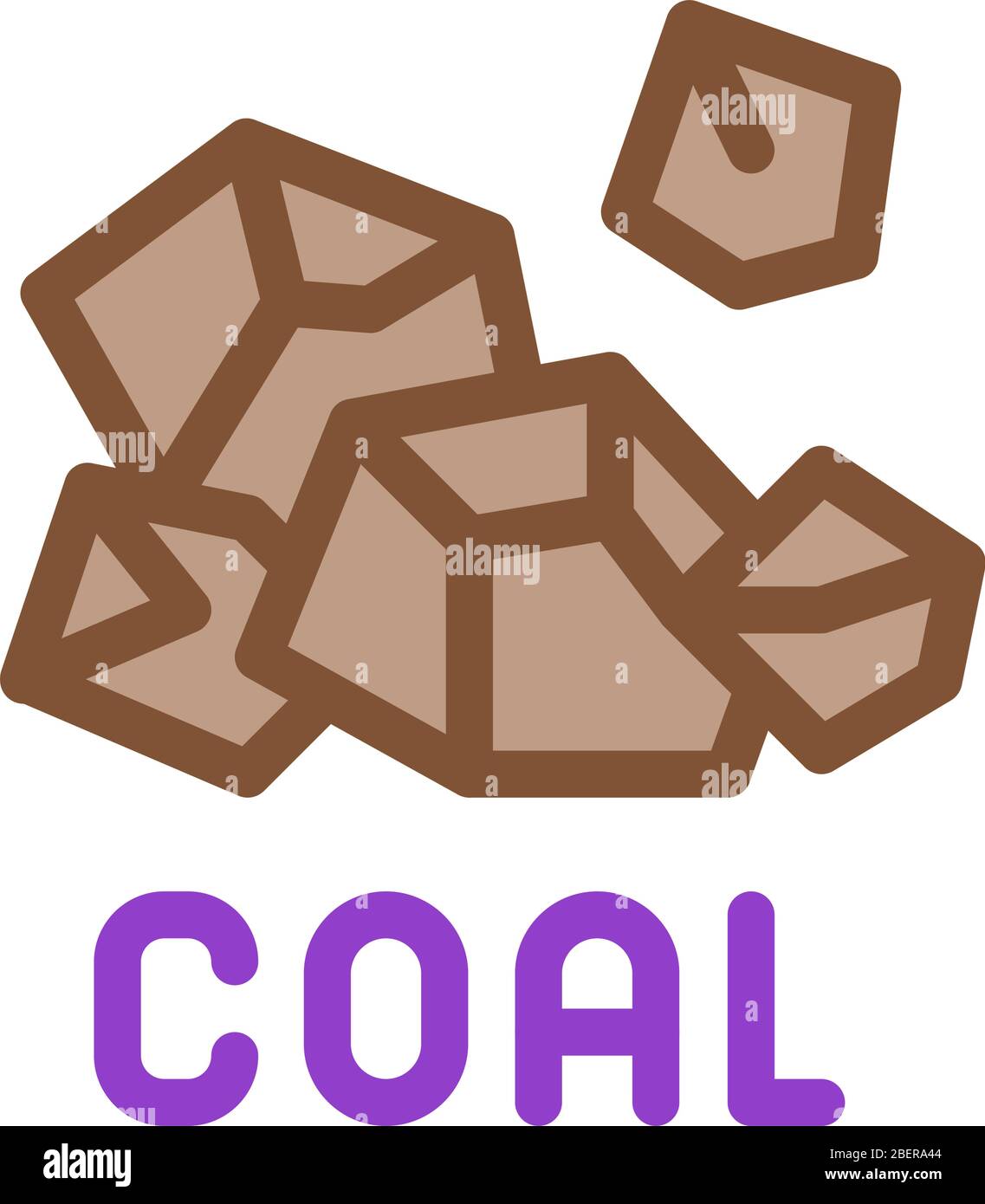 coal particles icon vector outline illustration Stock Vector Image ...