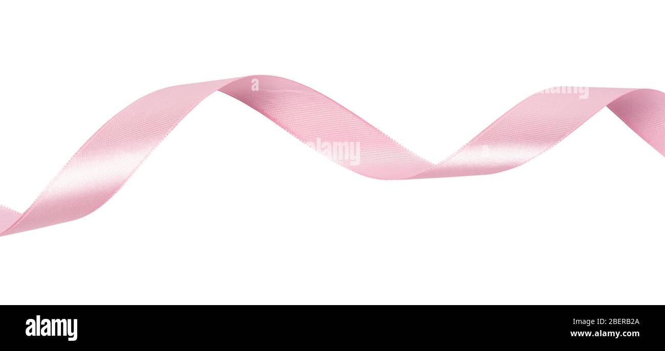A pink ribbons isolated on a white background with clipping path Stock ...