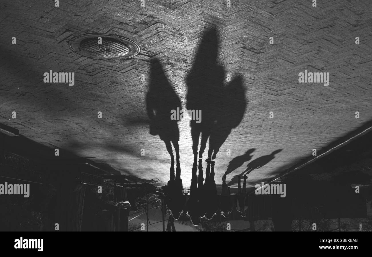 Human shadows dark Black and White Stock Photos & Images - Alamy