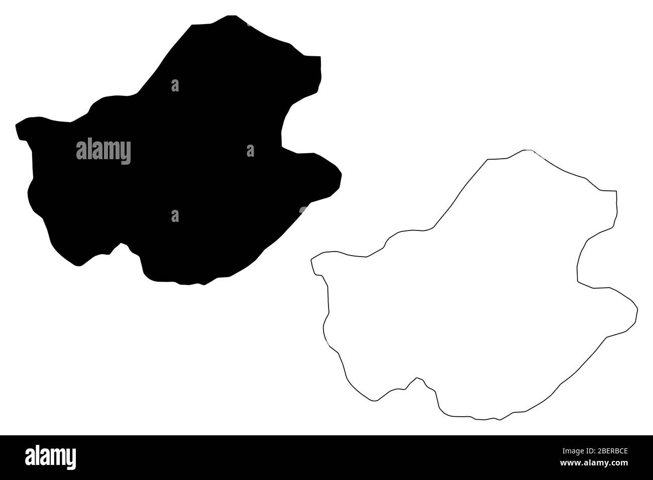 Punakha District (Districts of Bhutan, Kingdom of Bhutan) map vector ...