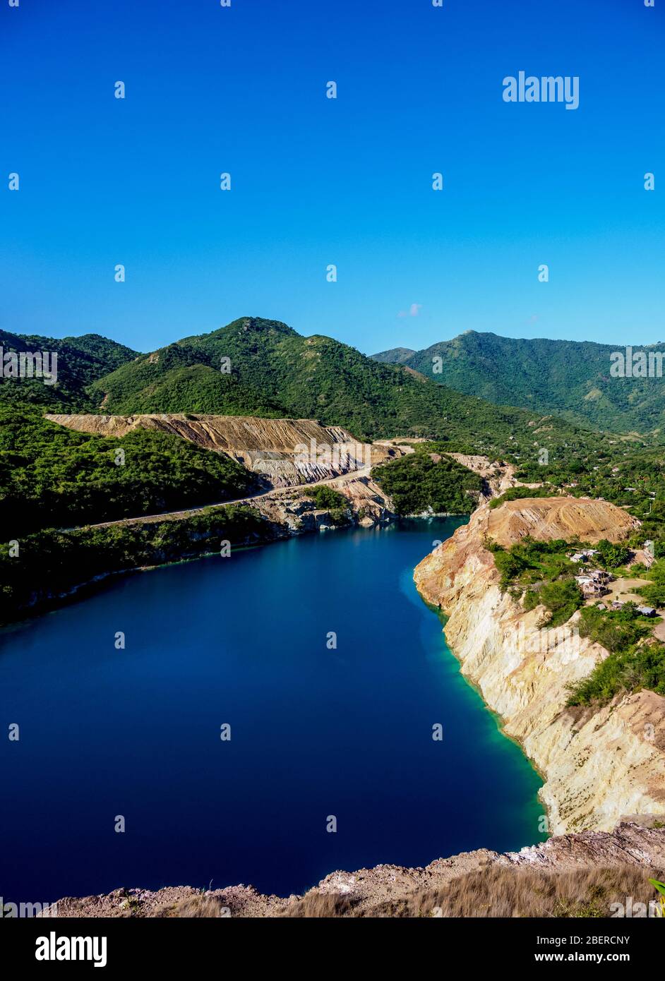 Lake at Copper Mine, El Cobre, Santiago de Cuba Province, Cuba Stock ...