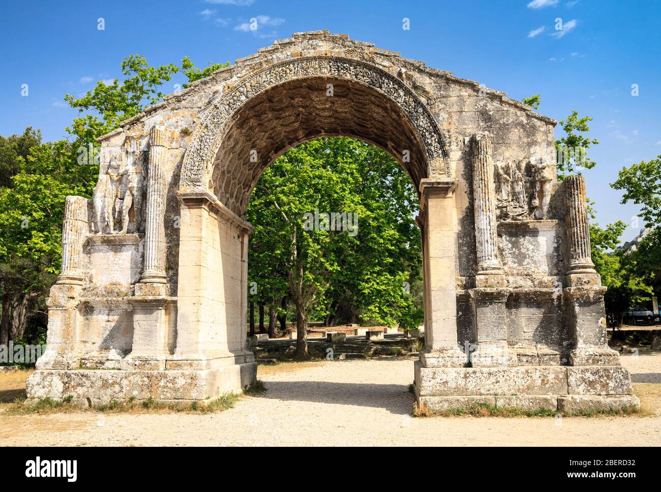 The Triumphal Arch of Roman Glanum, Provence, France Stock Photo - Alamy