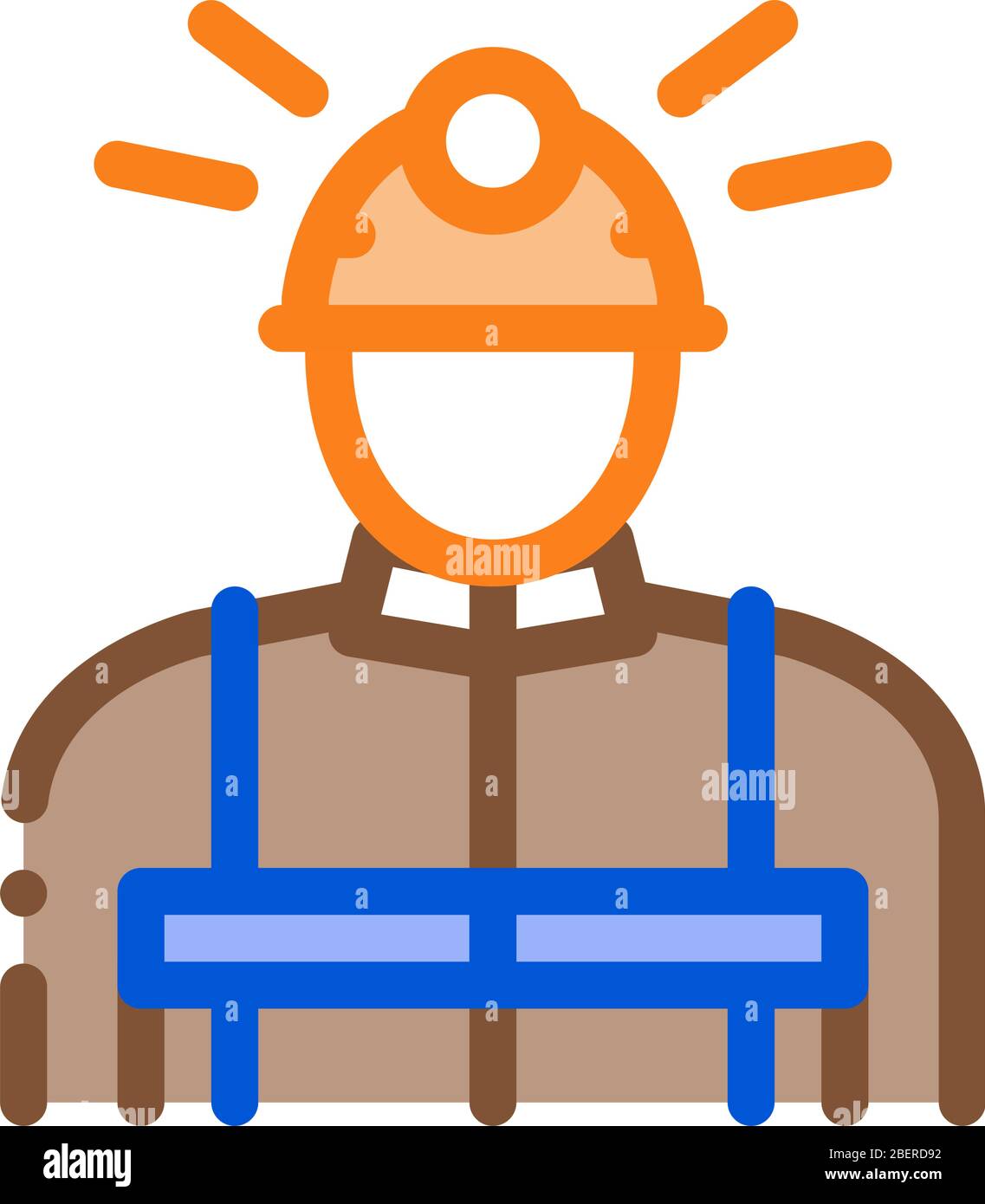 miner worker icon vector outline illustration Stock Vector Image & Art ...