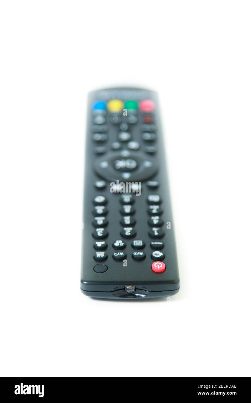tv remote control on white background Stock Photo - Alamy