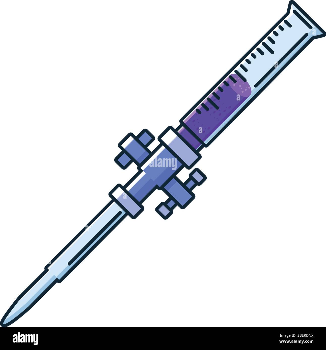 laboratory syringe on white background vector illustration design Stock ...