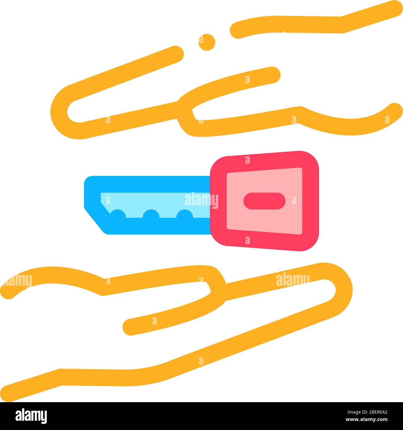 hand over car keys icon vector outline illustration Stock Vector Image ...