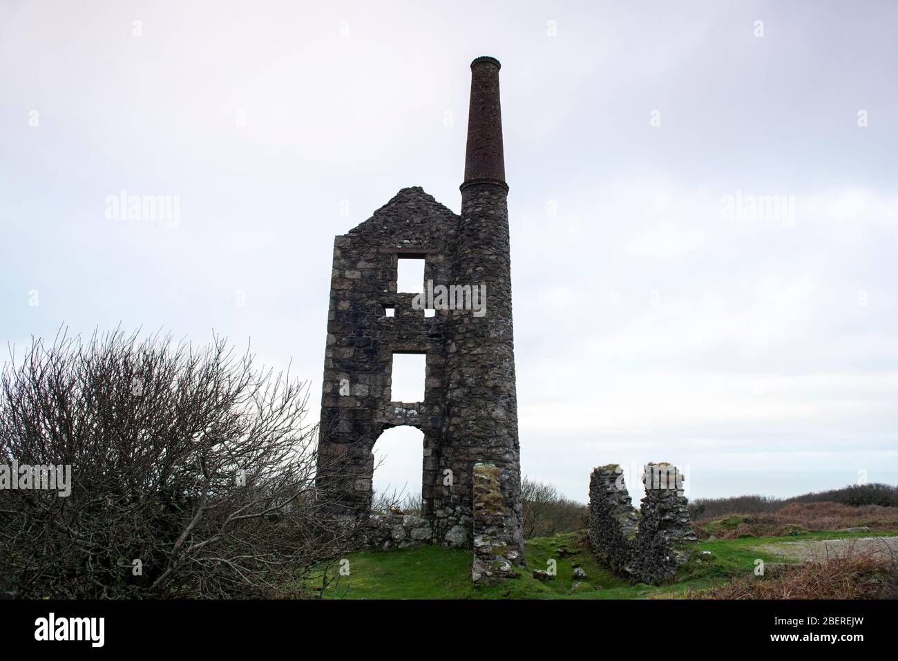 Botallack Mine and Count House Car Park, Cornwall England UK Stock ...