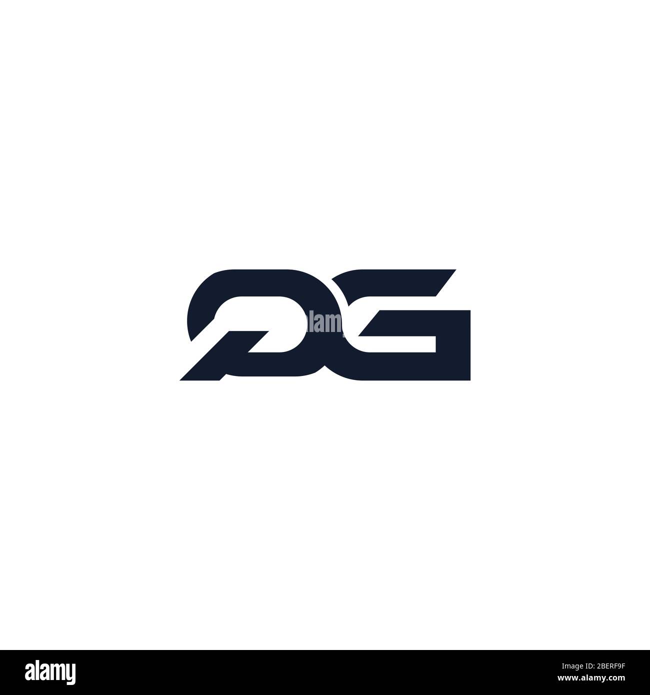 Initial letter qg logo or gq logo vector design template Stock Vector ...