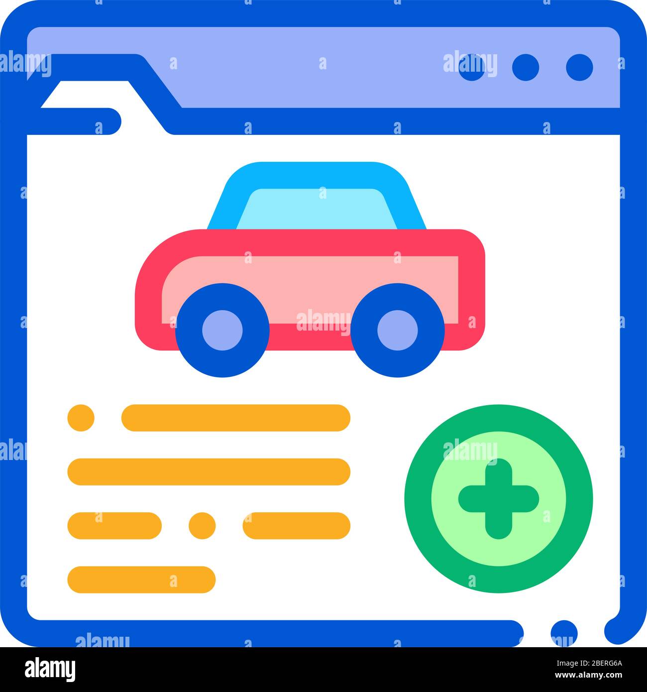 car health insurance icon vector outline illustration Stock Vector ...