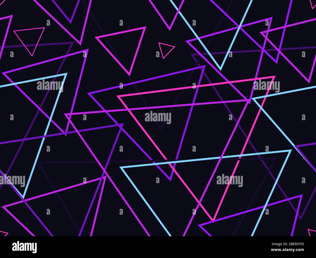 Seamless pattern with triangles, linear art in the style of the 80s ...