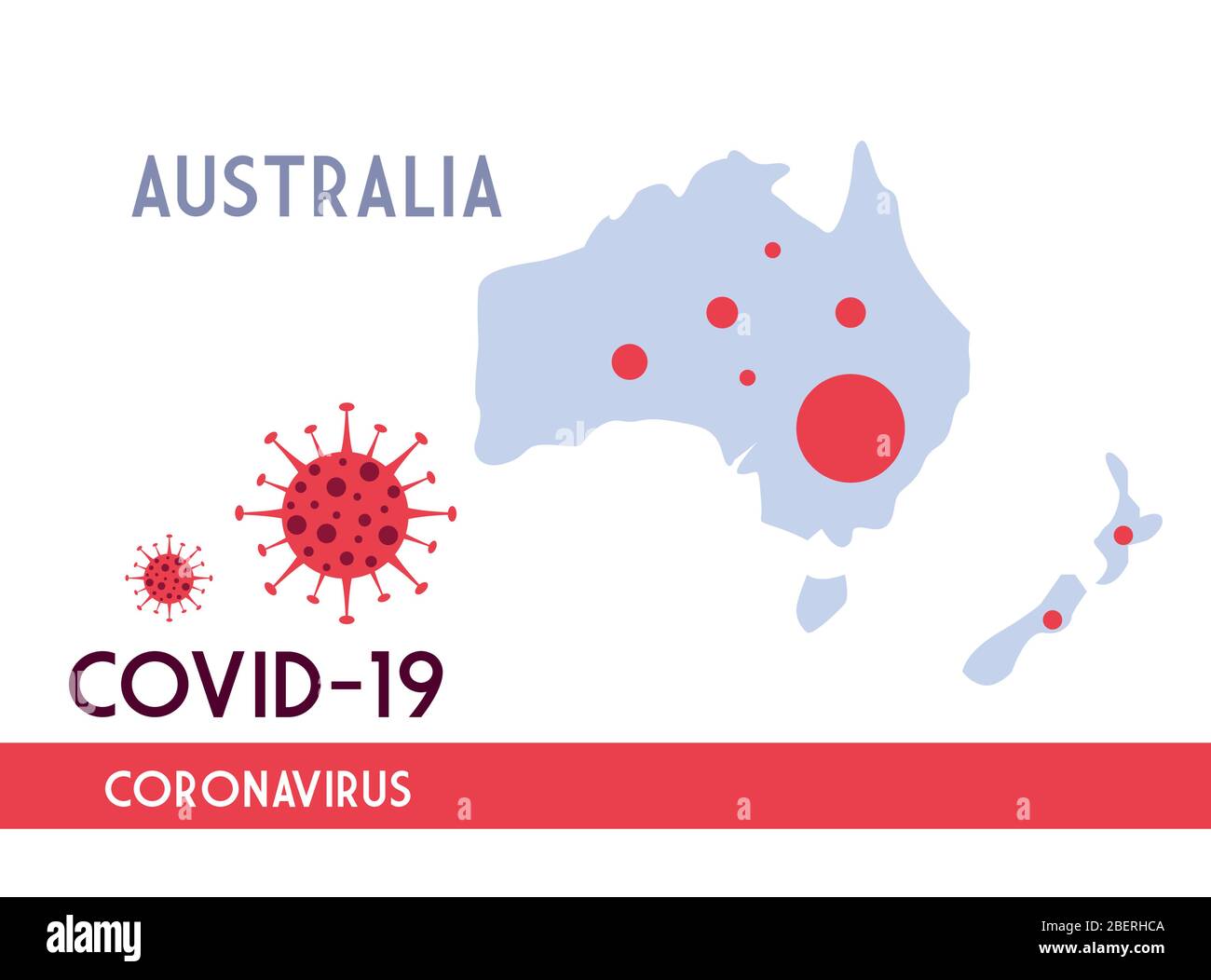 australia map with the propagation of the covid 19 vector illustration ...