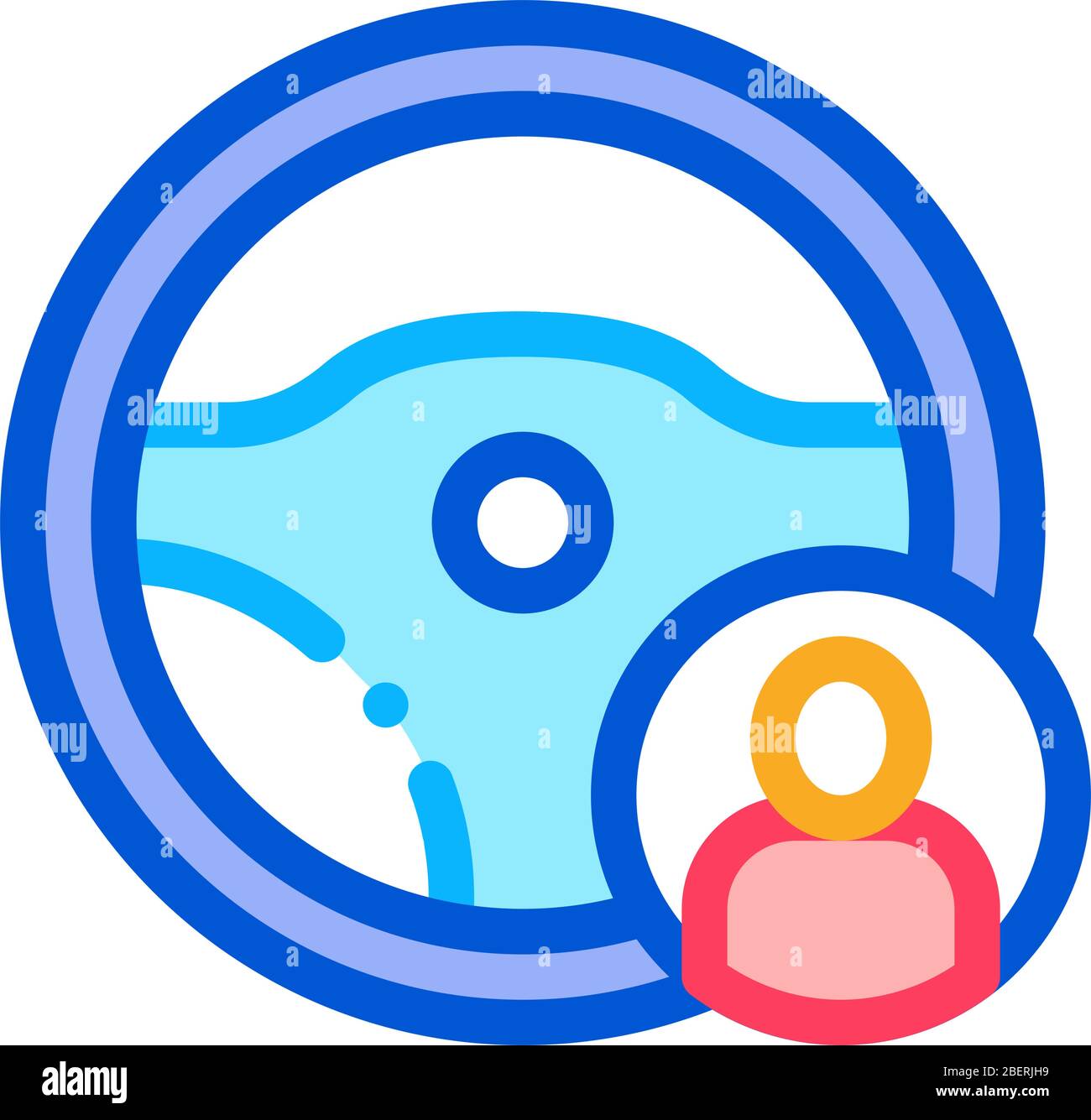 personal driver icon vector outline illustration Stock Vector Image ...