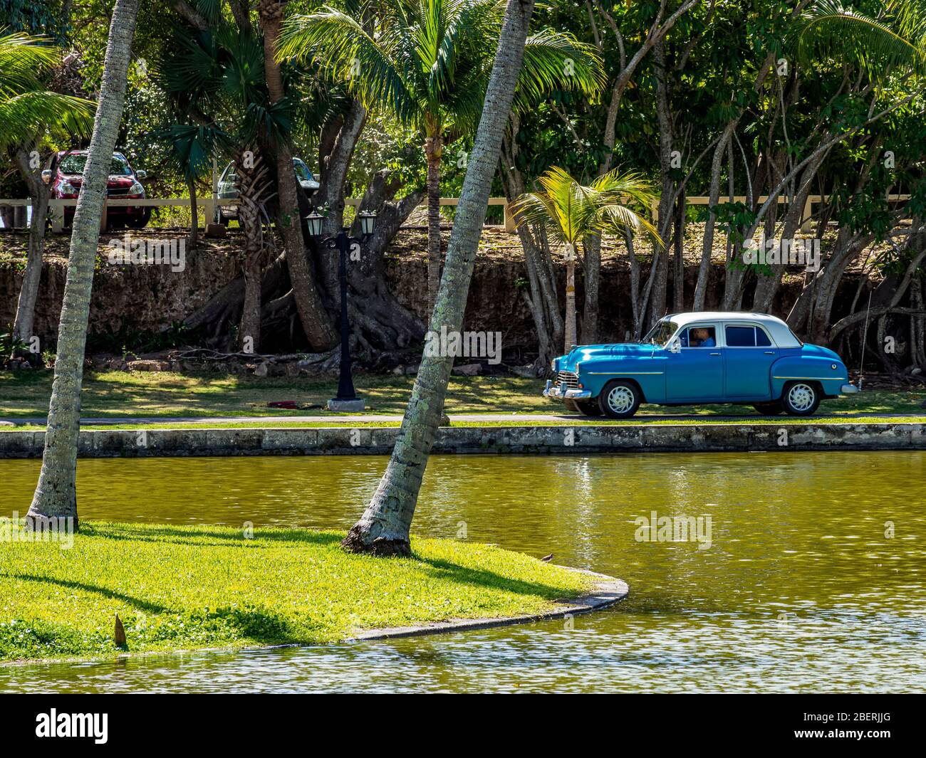 Vintage Car in Josone Park, Varadero, Matanzas Province, Cuba Stock ...