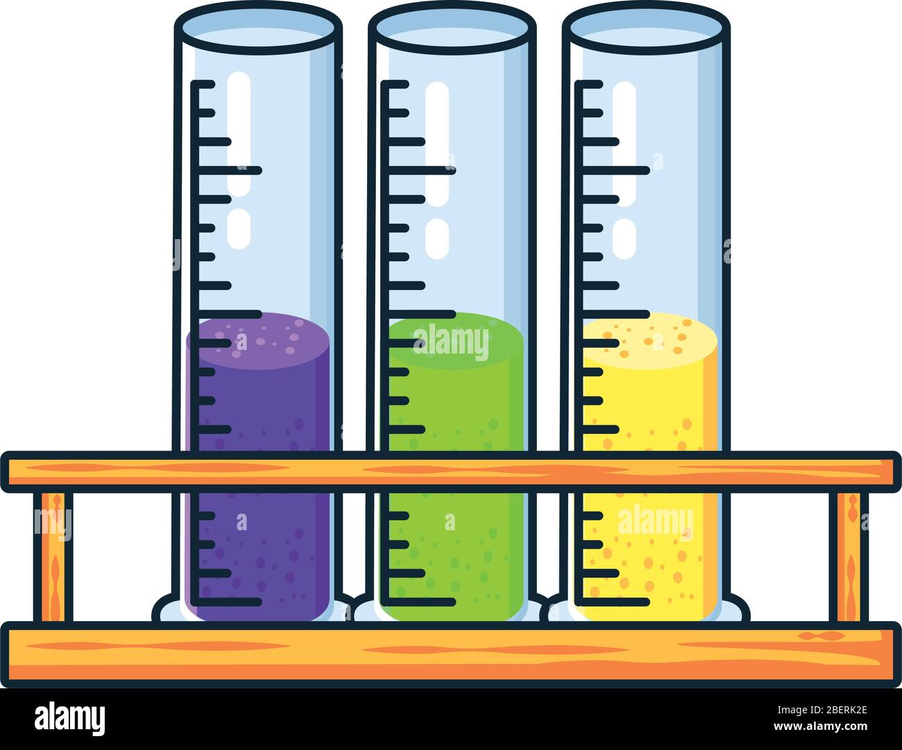 set of test tubes on white background vector illustration design Stock ...