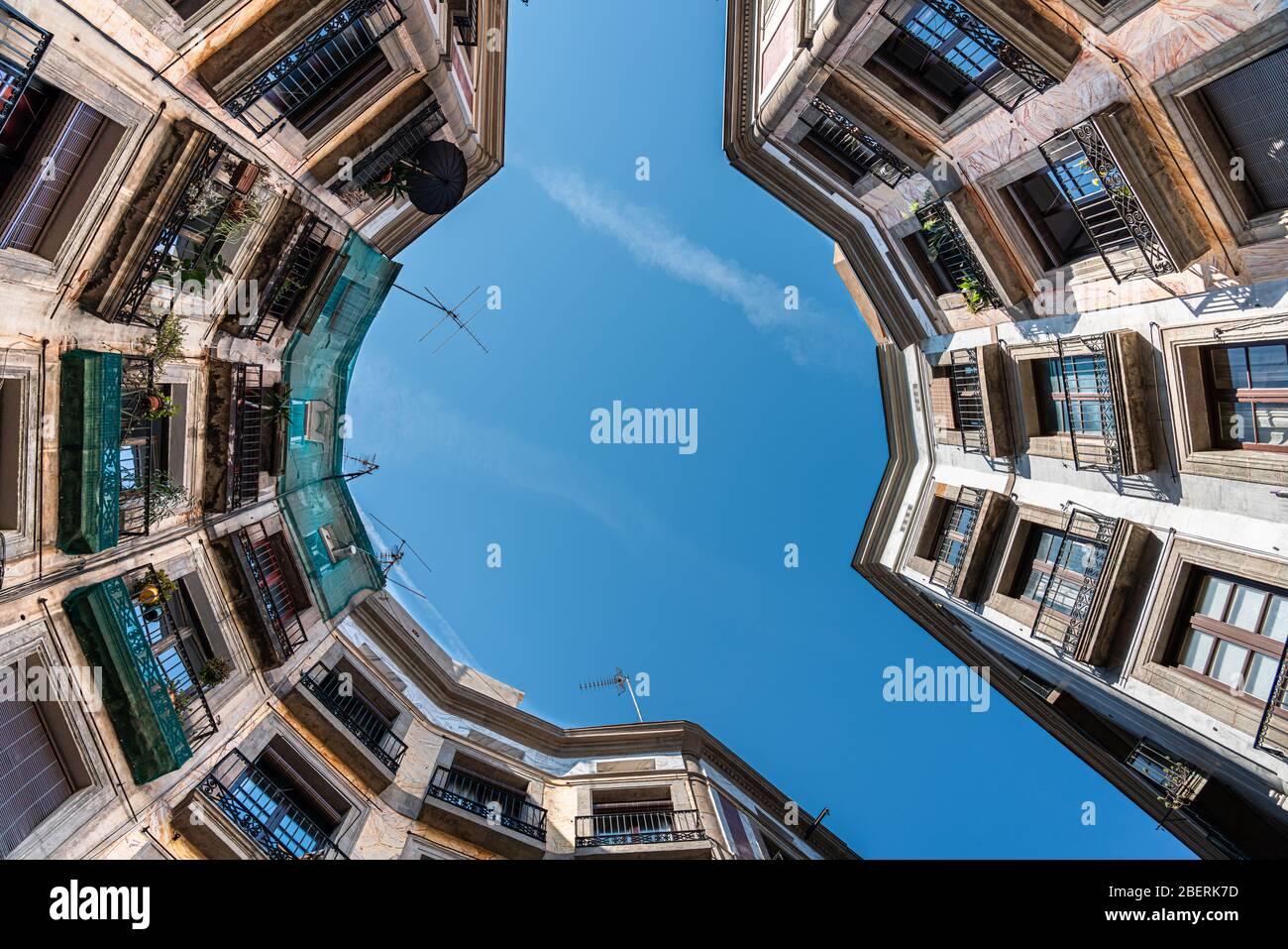 Detail of Beautiful Buildings Architecture In City Of Barcelona, Spain ...