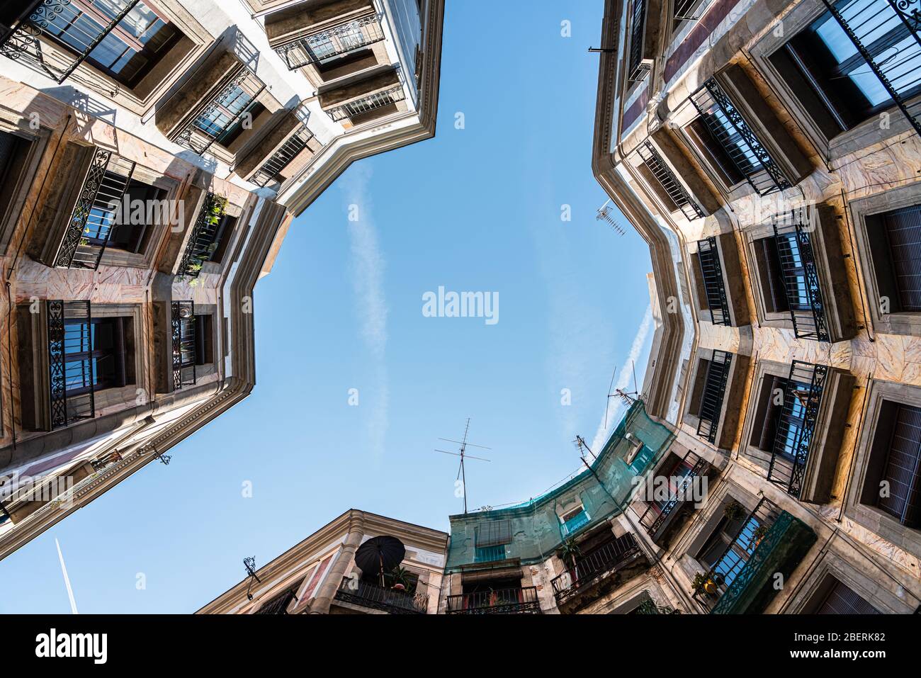 Detail of Beautiful Buildings Architecture In City Of Barcelona, Spain ...