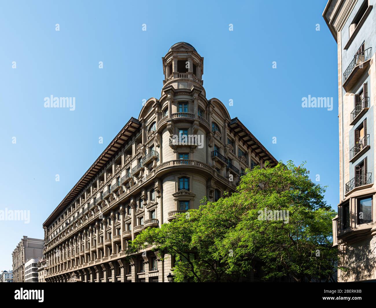 Detail of Beautiful Facade Building Architecture In City Of Barcelona ...