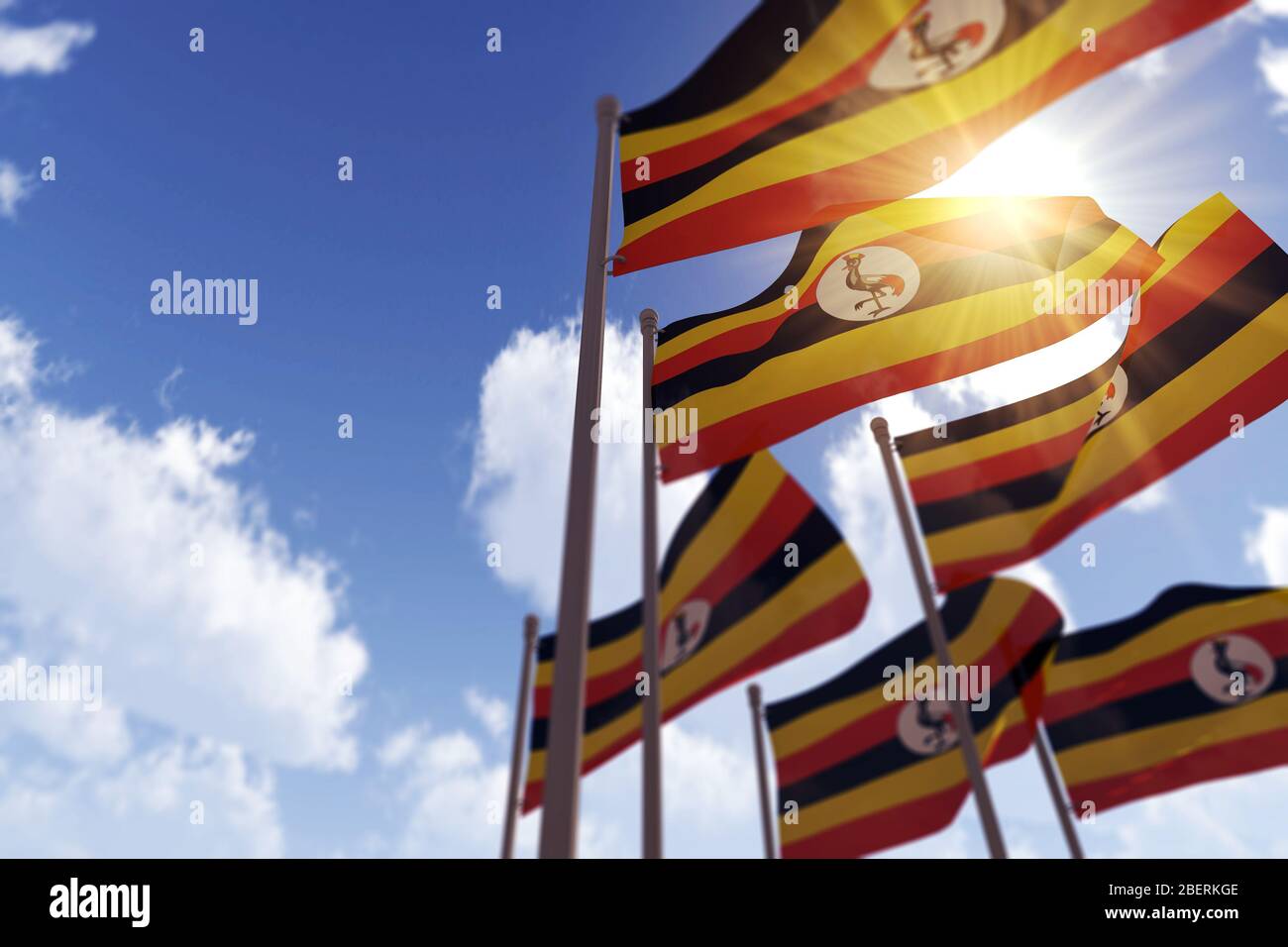 Ugandan official flag hi-res stock photography and images - Alamy