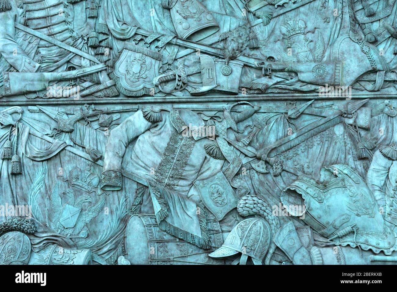 Colonne Vendome close-up located at Place Vendome. Paris, France Stock ...
