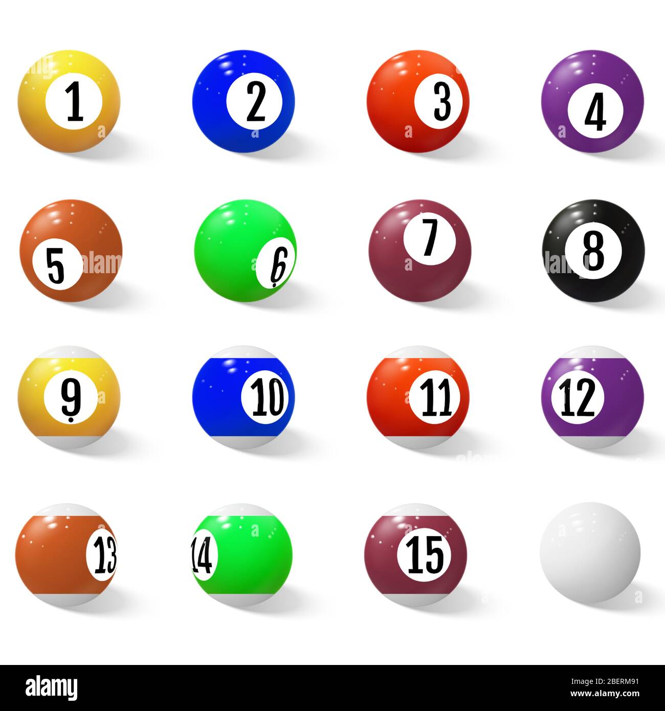 Fifteen billiard balls hi-res stock photography and images - Alamy
