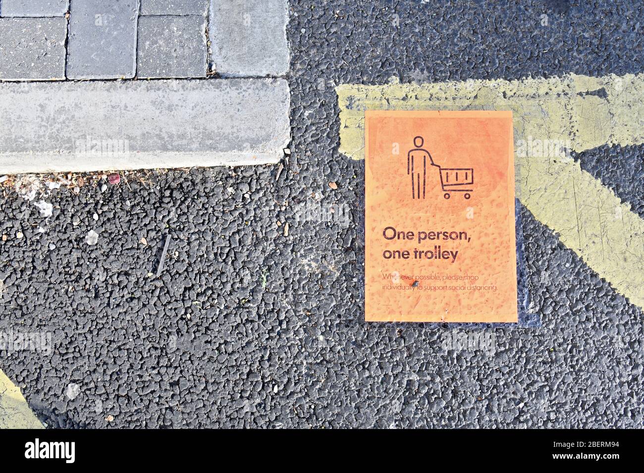 Covid19 signs advising customers to keep safe and keep 2 meter distance ...