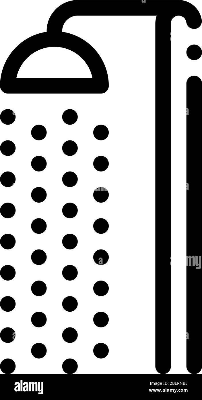 beach shower icon vector outline illustration Stock Vector Image & Art ...