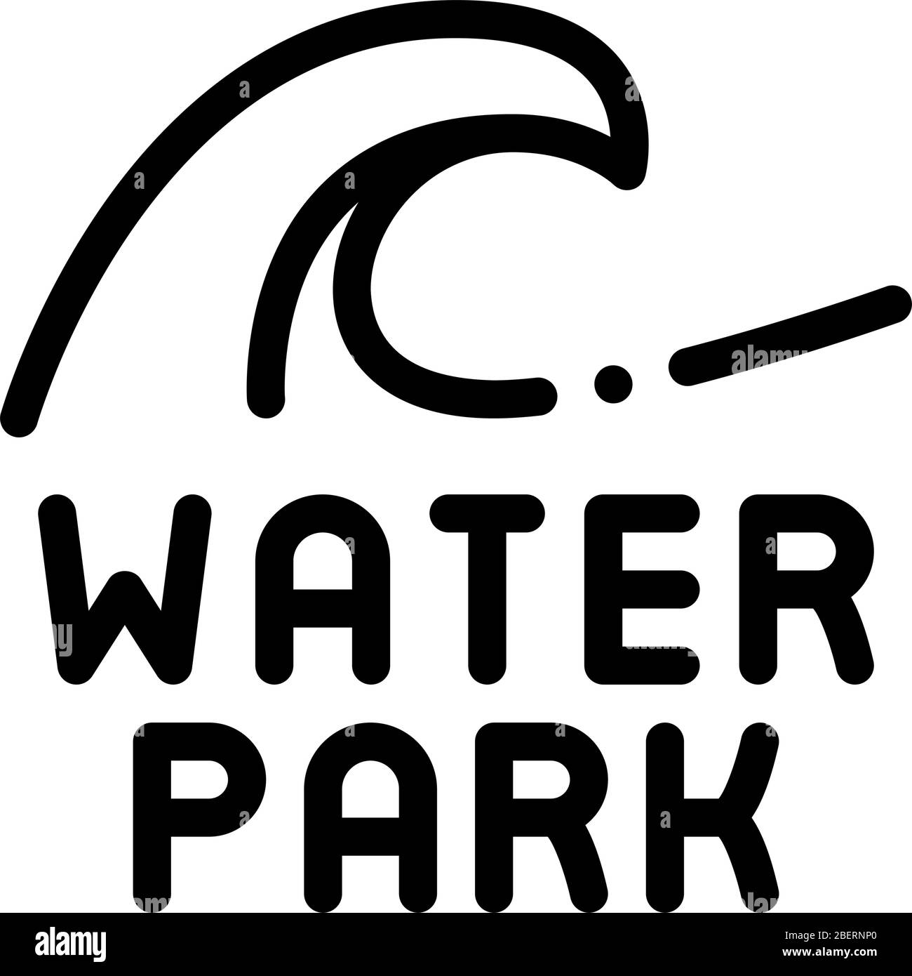 water park icon vector outline illustration Stock Vector Image & Art ...
