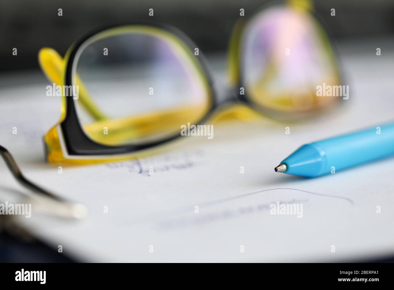 Desk with personal stuff Stock Photo - Alamy