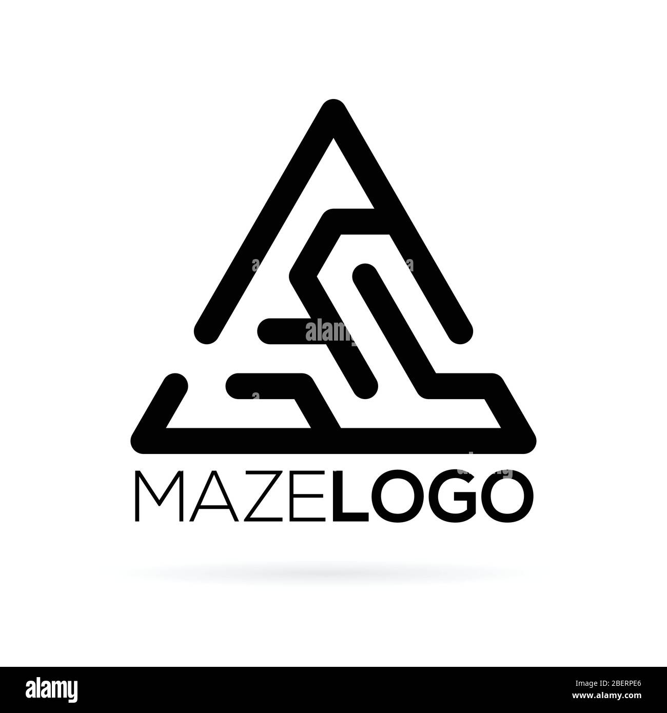 maze labyrinth logo template. vector illustration Stock Vector Image ...