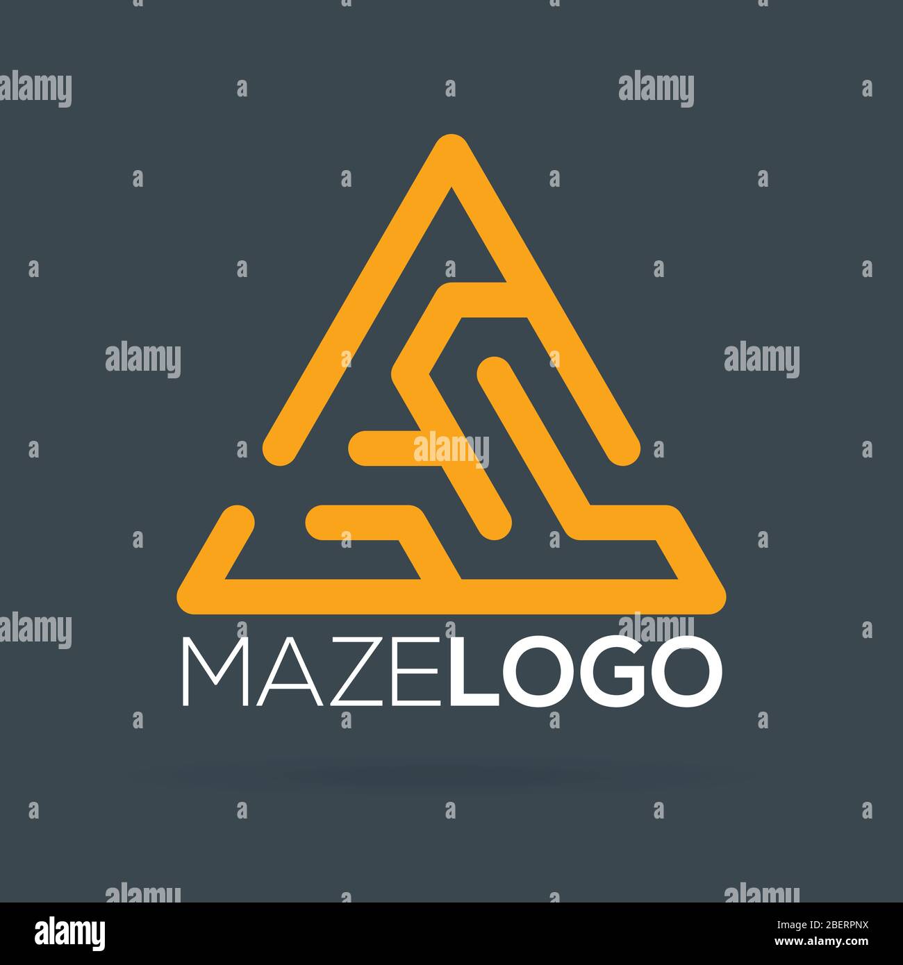 maze labyrinth logo template. vector illustration Stock Vector Image ...
